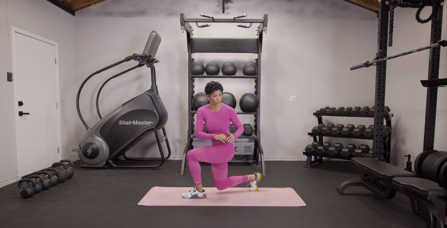 Reverse Lunge with Rotation to Knee Hug - Tru Training