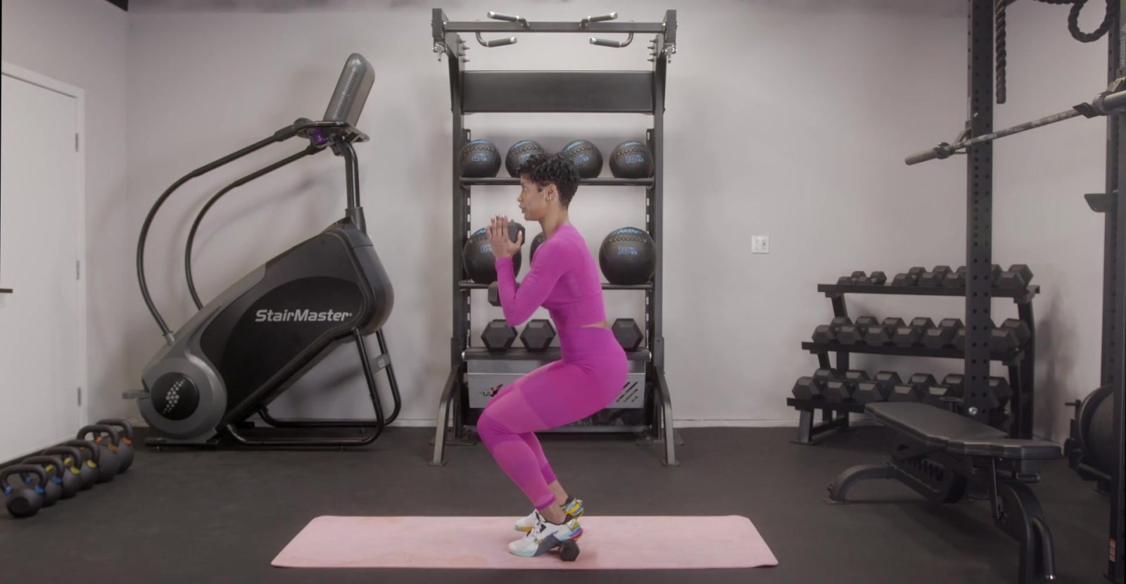 DB Heels Elevated Goblet Squat - Tru Training