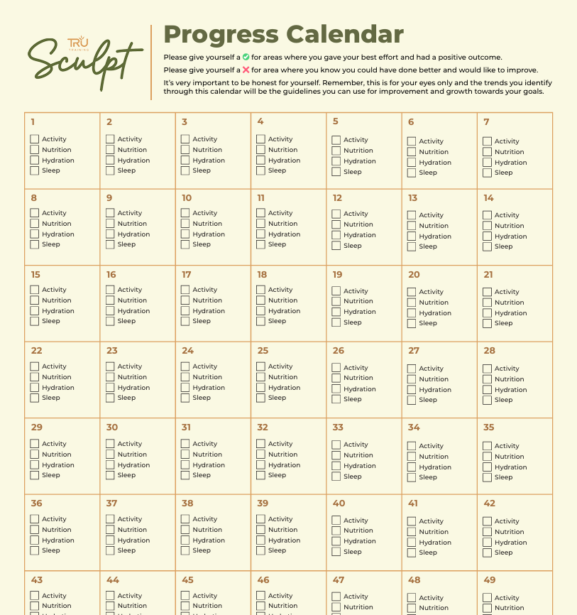 Sculpt Program - Tru Training